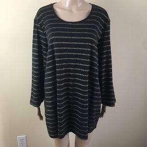 Laura Scott | Tops | 3x Laura Scott 34 Sleeves Gold Sparkle Striped ...